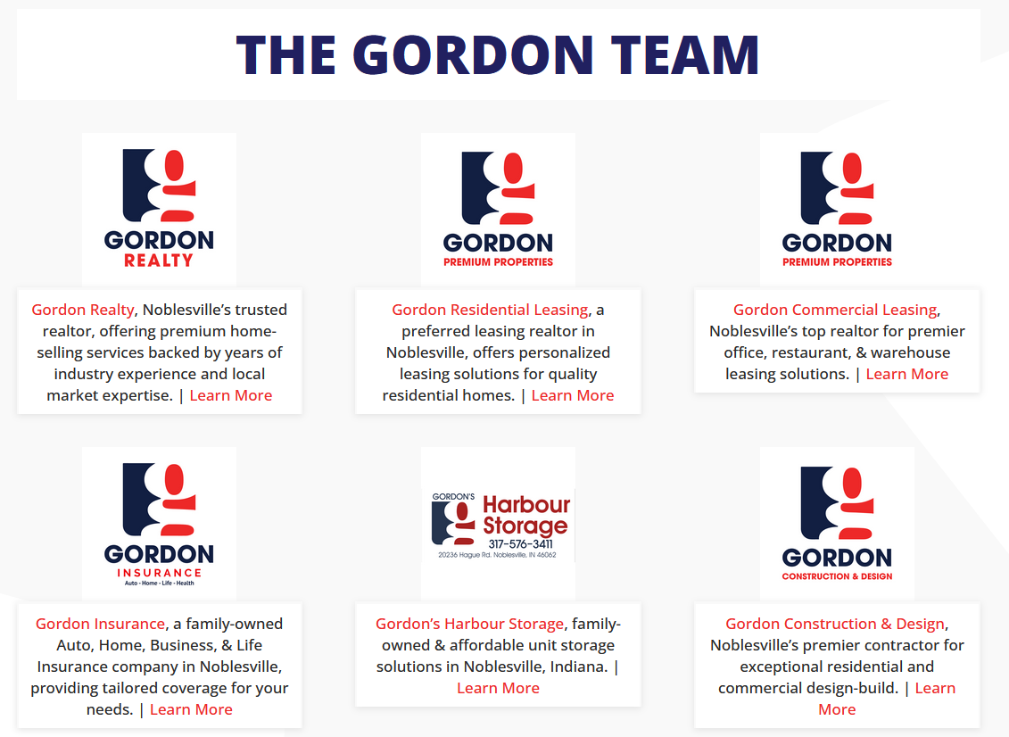The Gordon Team | Leasing | Construction | Insurance | Noblesville, Indiana